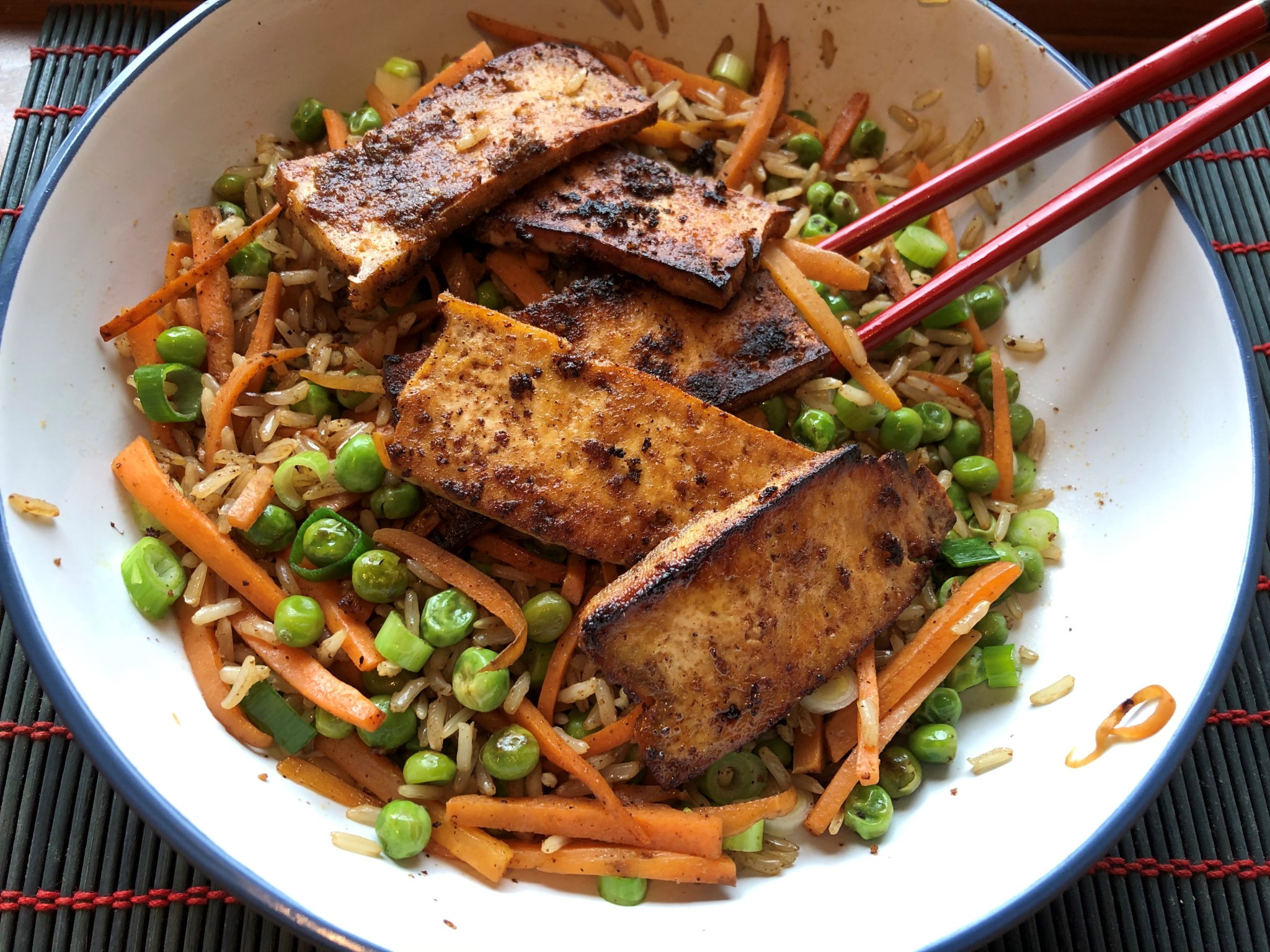 Chinese Tofu With Fried Rice – Pesky Recipes